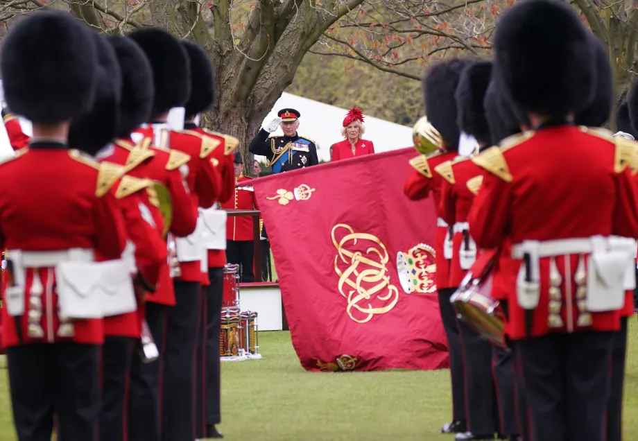 The King presents new Standards and Colours at Buckingham Palace | The ...